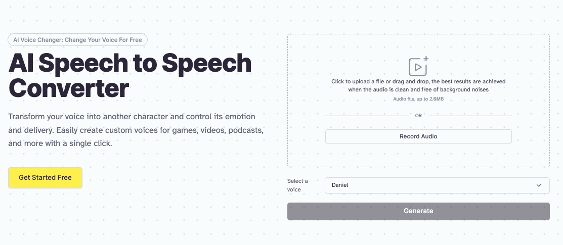 Best AI Voice Changer in 2024 | ElevenLabs