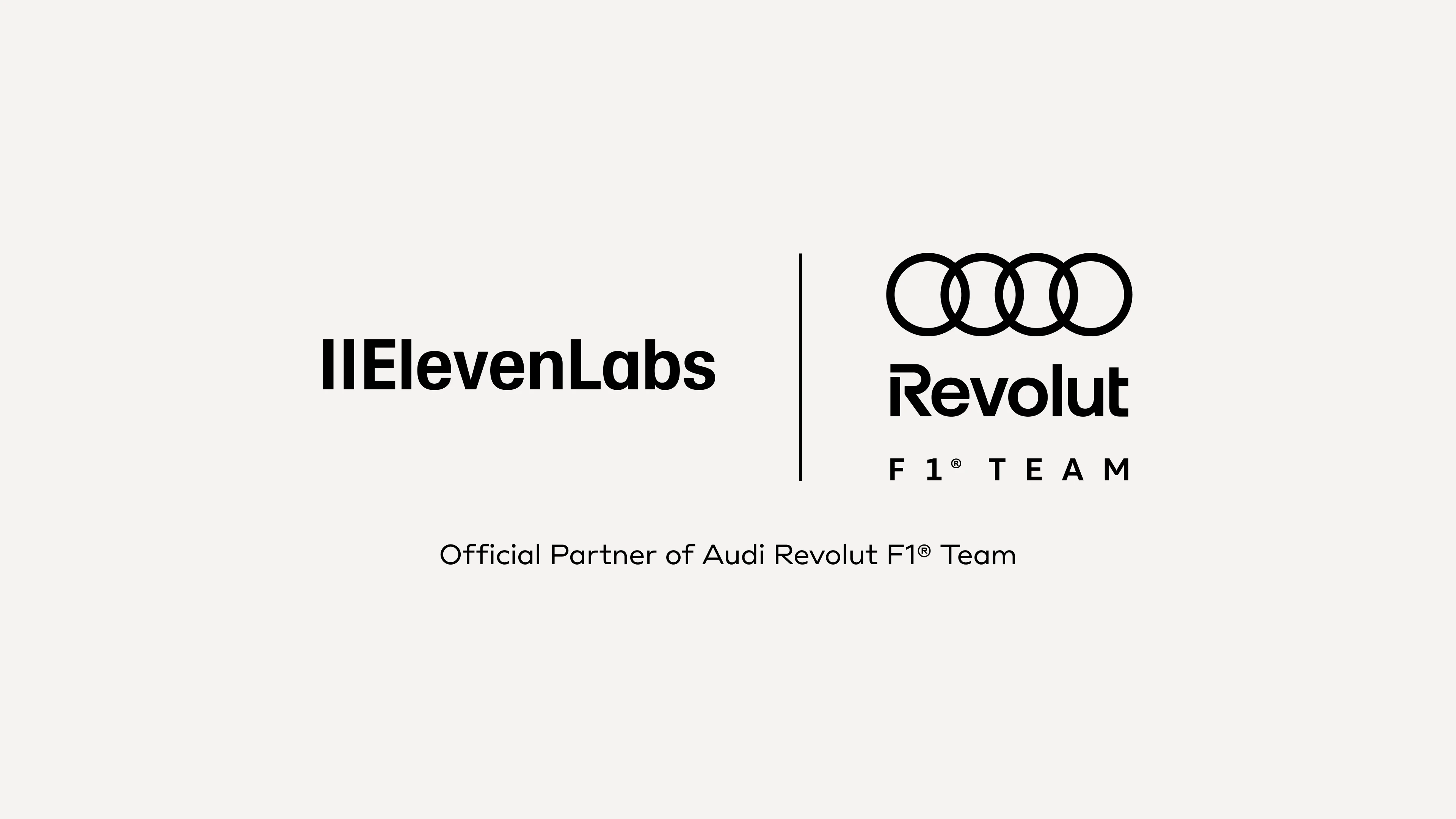 ElevenLabs is an official partner of Audi Revolut F1 Team