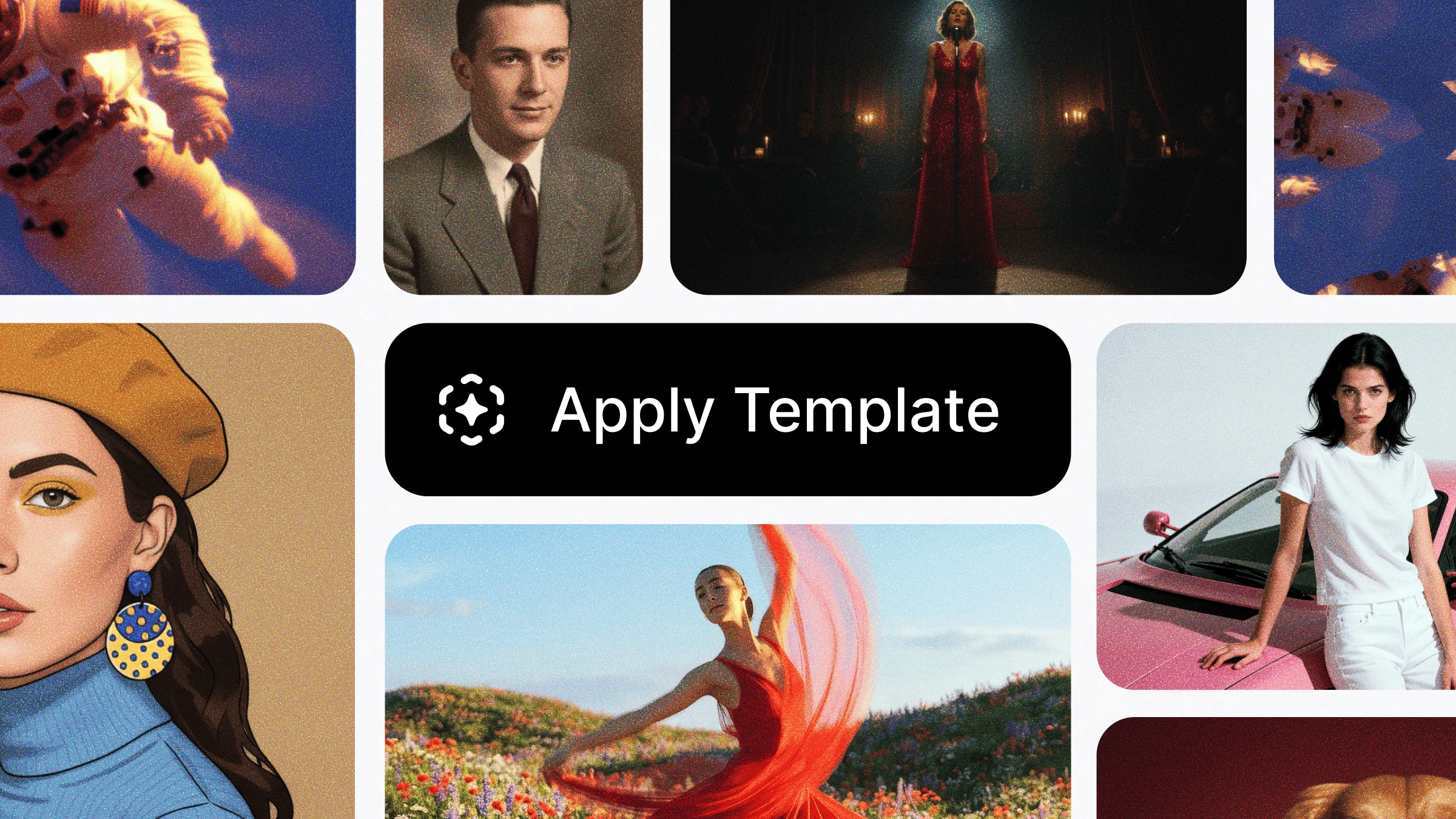 Curated templates and guided flows for your creative ideas