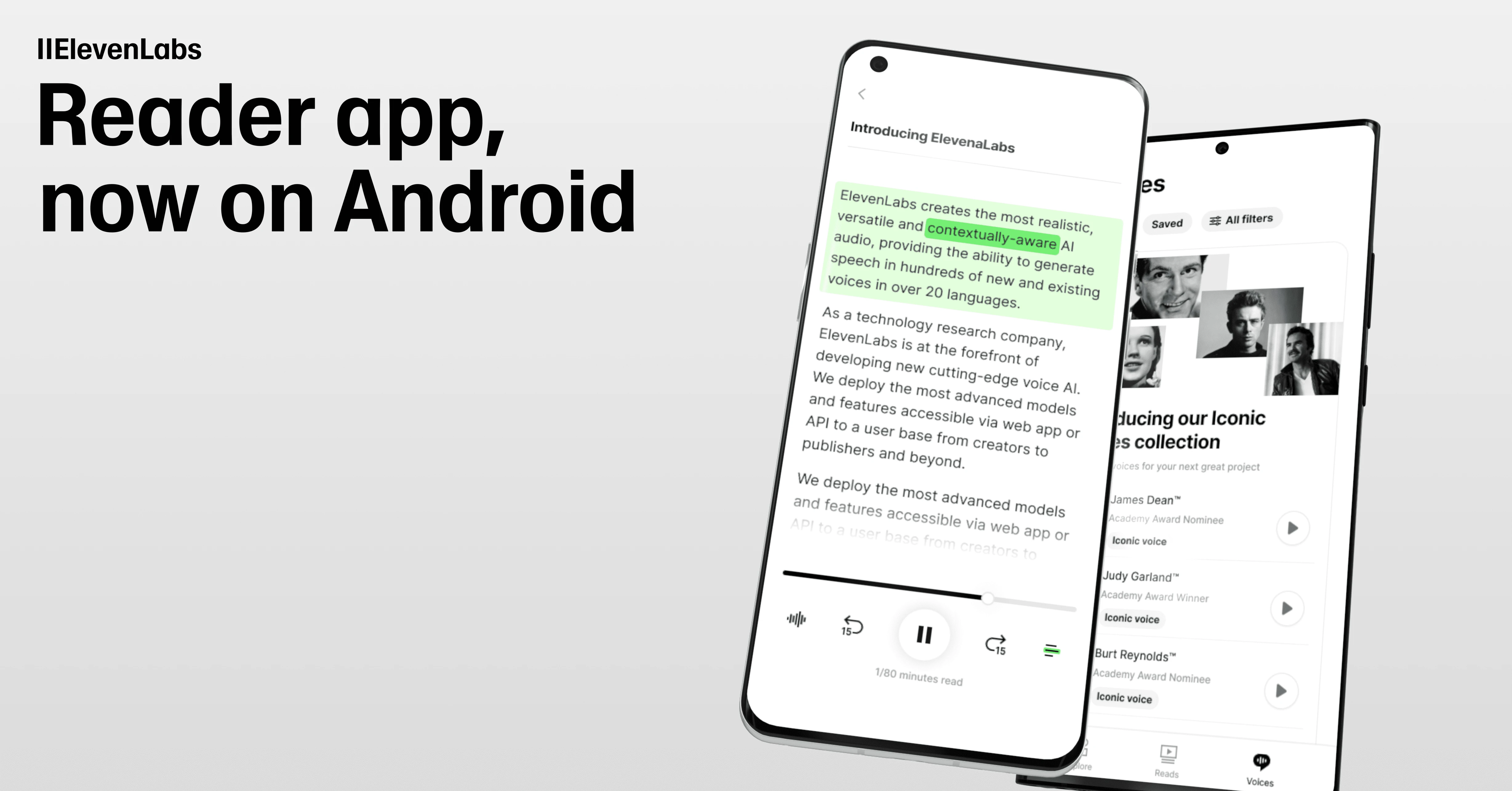 ElevenLabs — The Reader App is now on Android