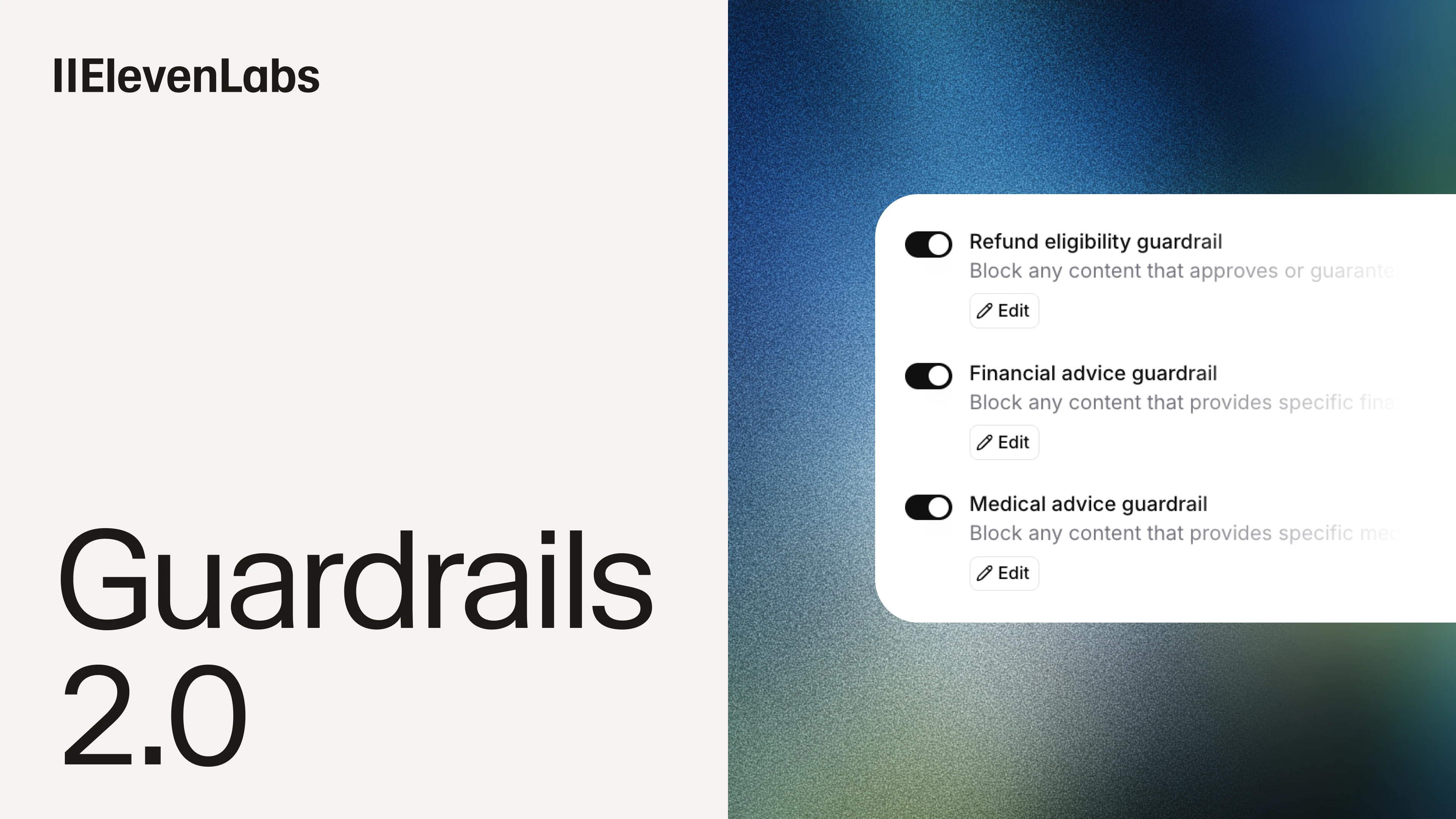 Guardrails 2.0: A redesigned control layer in ElevenAgents